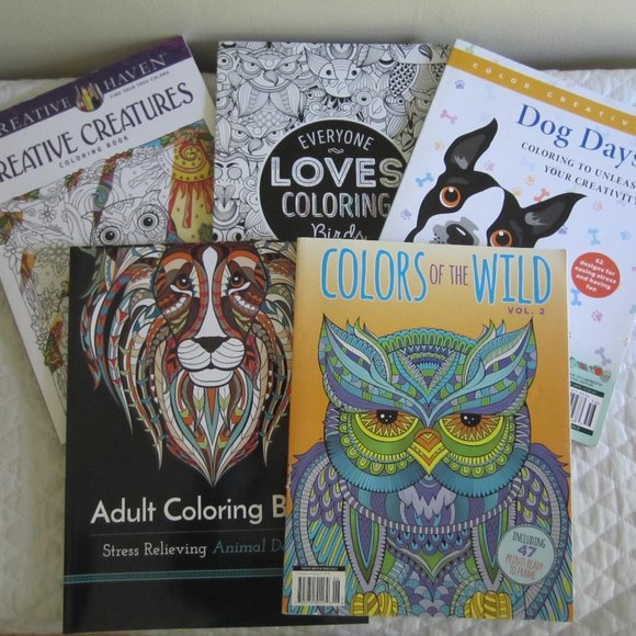 various | Toys | Lot Of 5 New Uncolored Various Coloring Books All ...